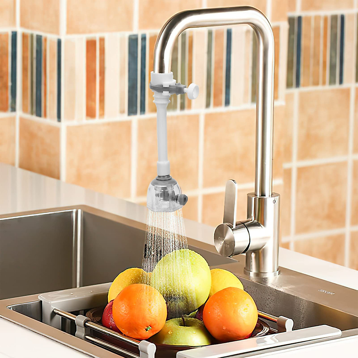 CALLARON 2pcs Water Purifying Faucet Extension Tap Nozzle Rubber Tap Rubber Nozzle Water Purifier for Faucet Drinking Strainer Faucet Filter for Basin Shower Head Splash Proof Abs