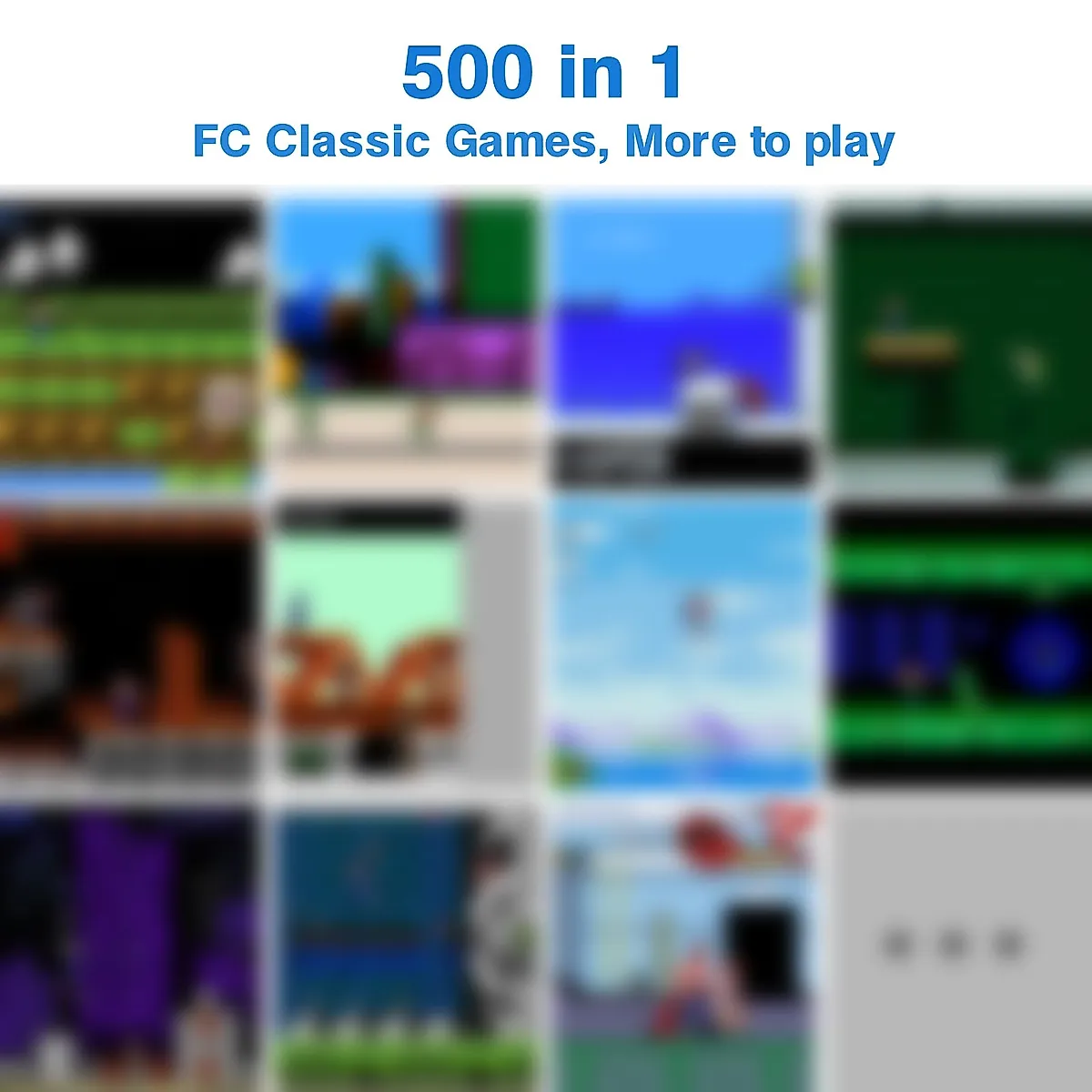 Avainaly Handheld Game Consoles, Retro Mini Game Player with 500 Classic FC Games, 2.8-Inch Color Screen Support for Connecting TV & Two Players, 1020 mAh Rechargeable Battery (Blue）