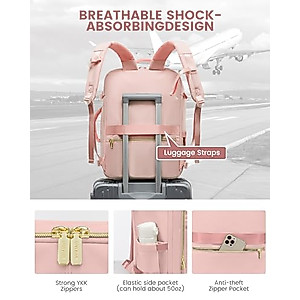 LOVEVOOK Travel Backpack for Women, 40L Carry On Backpack for Airplanes, Personal Item Bag for Airlines Fits 17 inch Laptop, TSA Approved Luggage with 3 Packing Cubes,Waterproof Weekender Gym Backpack