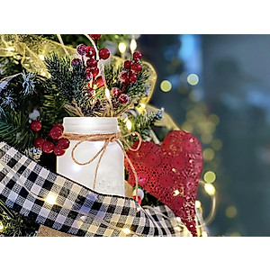 CNVOILA Christmas Centerpiece, Christmas Decor Mason Jars, Mantle Centerpiece Table Decorations, Holiday Table Centerpieces Bulk, Home Mantle Decor, Coffee Table Christmas Decor – 3PC