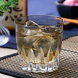 Edo-kiriko Old Fashioned Glass T394-312-blk by Kagami-Cristal