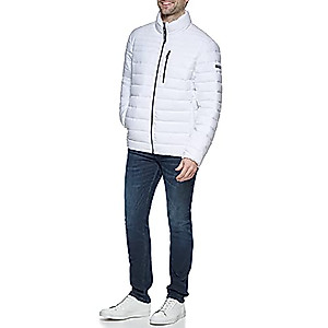 Calvin Klein Men's Classic Packable Down Jacket, White, XX-Large