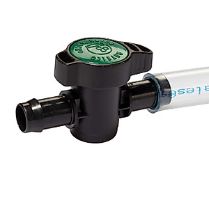 The Original Safety Siphon 3/4 Inch Barbed Shut Off Valve - Simple On and Off Operation w/O-rings to Prevent Leaking - Splice in Line for Easy Flow Control - Constructed from Wear-Resistant Plastic