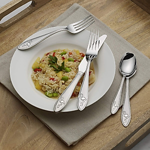 Towle Living Flamingo Flatware Set, 20-Piece, Stainless Steel