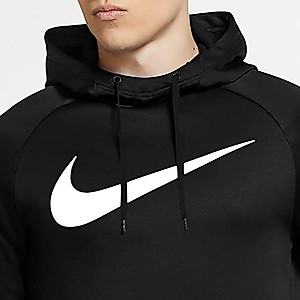 Nike Therma Men's Pullover Swoosh Training Hoodie CU6238-010 Size L Black/White