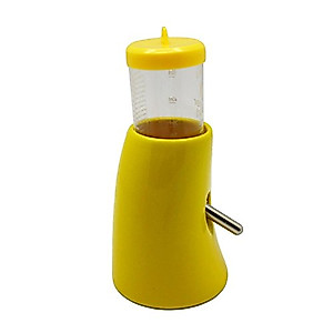 Alfie Pet - 2-in-1 Water Bottle with Hut for Small Pets Like Dwarf Hamster and Mouse - Color: Yellow