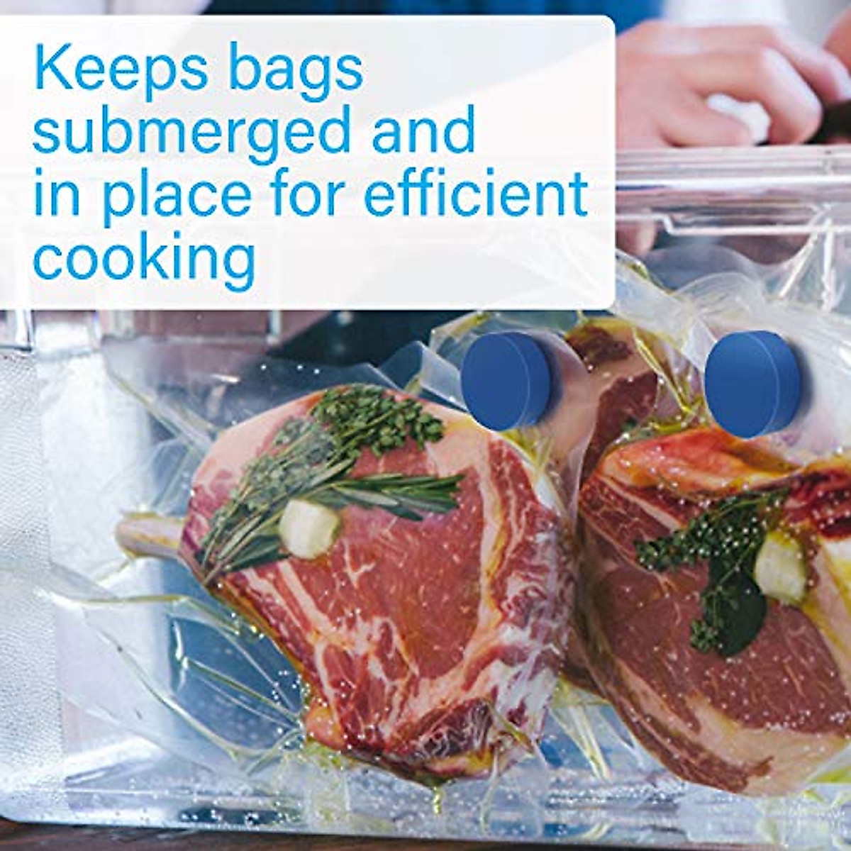 [4 pack] Sous Vide Magnets to Keep Bags Submerged and In Place - Sous Vide Accessories to Stop Floating Bags and Undercooking - Great Alternative to Sous Vide Weights, Balls, Clips, and Racks