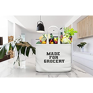 Bagz Club Canvas Tote Bag with 52 Iron on Letters for Customization White