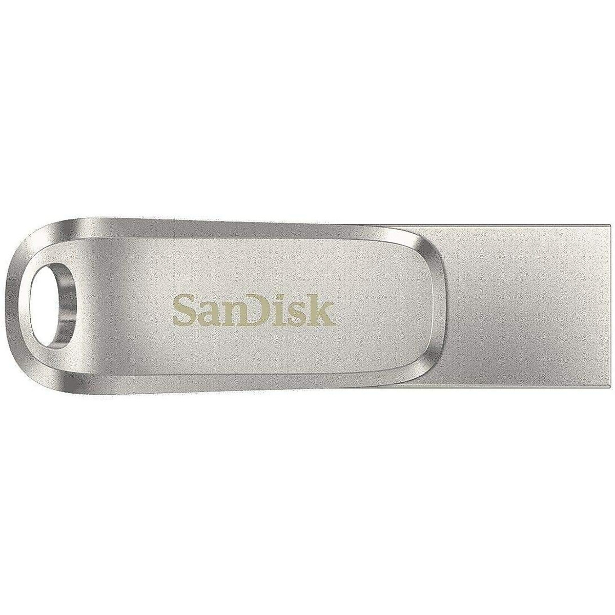 SanDisk Ultra Dual Drive Luxe USB Type-C 32GB Flash Drive for Smartphones, Tablets, and Computers - High Speed USB 3.1 Pen Drive (SDDDC4-032G-G46) Bundle with (1) Everything But Stromboli Lanyard