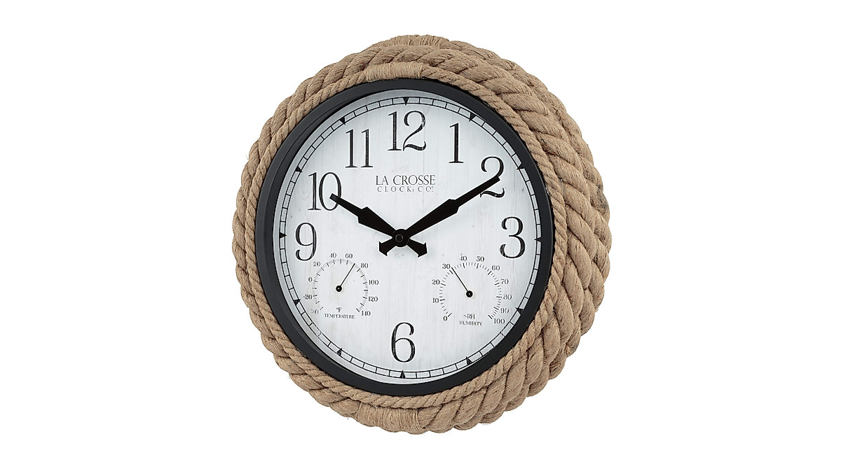 La Crosse 14-inch Rowan Wall Clock for Indoor & Outdoor