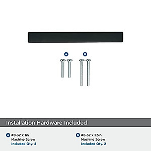 Amerock | Cabinet Pull | Matte Black | 3 inch (76 mm) Center to Center | Monument | 1 Pack | Drawer Pull | Drawer Handle | Cabinet Hardware