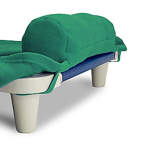 ROLLEE POLLEE Nap Sac Roll Up Napping Blanket with Attached Pillow for Preschool/Daycare, Super Soft with Elastic Straps, Fits Most Mats and Cots (Pink)