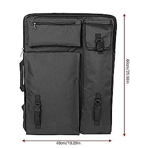 4K Art Portfolio Case Artist Backpack and Tote Cloth Bag Waterproof Sketch Ding Board Bag Art Carrying Bag Art Supplies Bag(2)