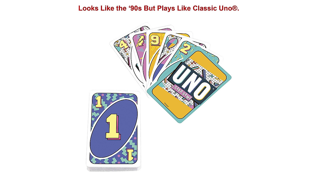 UNO Iconic Series 90s Card Game - Perfect for Game Night