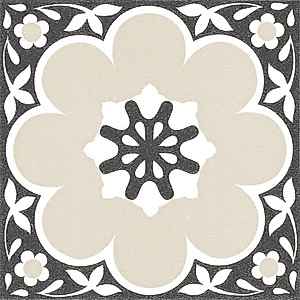 FloorPops 12-in by 12-in Black Daphne Vinyl Peel & Stick Floor Tiles (10 Tiles), (10 sq.ft./Carton)