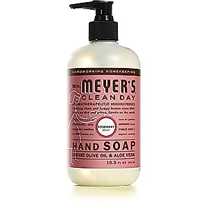 MRS. MEYER'S Liquid Hand Soap 12.5 OZ Scents Variety Pack 6 ( Rosemary, Basil, Geranium, Honeysuckle, Lavender, and Lemon Verbena)