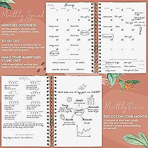 PLANBERRY Large Weekly Planner Premium – Undated Life & Budget Planner – Organizer & Productivity Journal, 8x10.4″ (African Terracotta)
