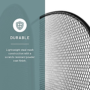 Safco Products Onyx Mesh 5 Sort Vertical Desktop Organizer 3256BL, Black Powder Coat Finish, Durable Steel Mesh Construction