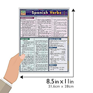 Spanish Verbs (Laminated Reference Guide; Quick Study Academic)