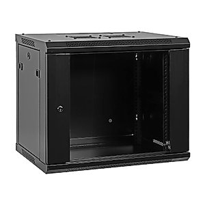 AEONS 9U Professional Wall Mount Network Server Cabinet Enclosure 19-Inch Server Network Rack 16-Inches Deep Black