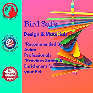 Bonka Bird Toys 867 Big Stick Colorful Wood Chew Beak Parrot Parrotlet Budgie Macaw African Grey