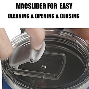 SILICANICE 24 oz stainless steel glass with handle double-wall insulation, easy to hold and clean, suitable for coffee, beverages, cola, protein powder, beer Navy