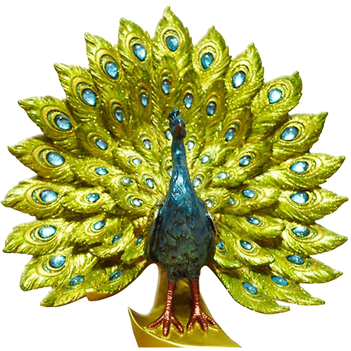 Peacock Figurine Desktop Statue Modern Peacock Ornament Desk Table Statue for Home Bedroom Living Room Garden Office - Style 03