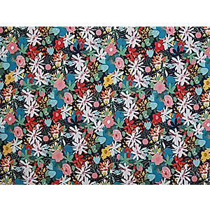 COTTONVILL Collection Bloom 20COUNT Cotton Print Quilting Fabric (1yard, 01-Bloom Main-1)
