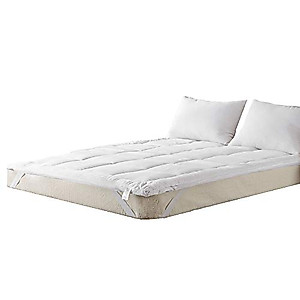 Cheer Collection Down Alternative Hypoallergenic Mattress Topper with Elastic Anchor Bands - Queen Size (60" x 80")