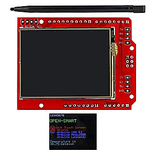 Taidacent RM68130 2.2 Inch TFT LCD Touch Screen Controller Board Screen Expansion Board with Temperature Module and Pen Shield Interface LCD Screen Adapter Board Compatible with UNO R3