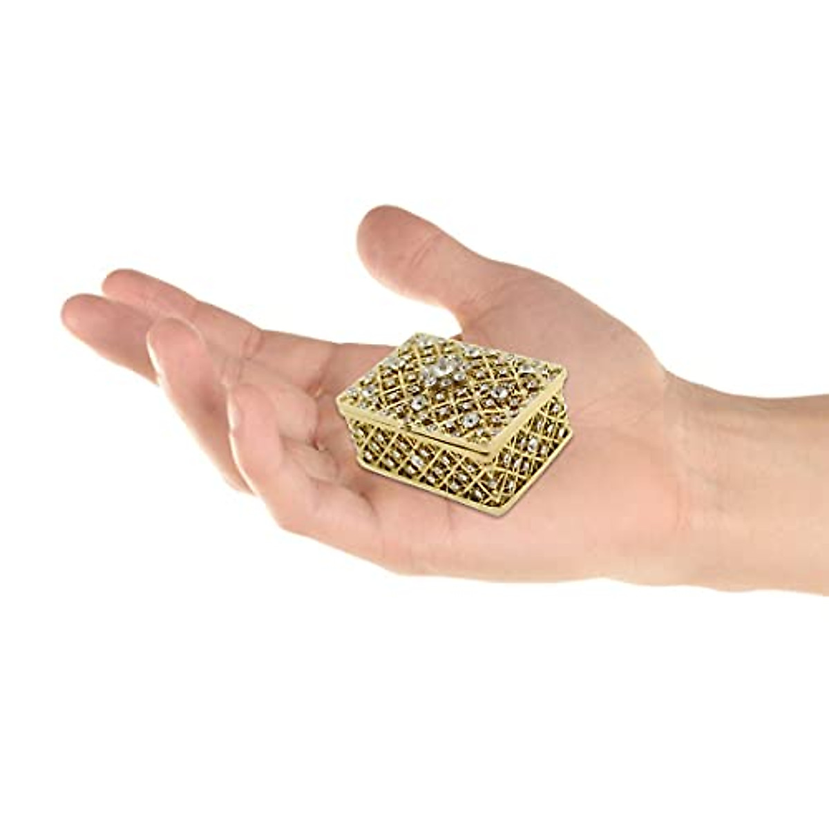 CB Accessories Wedding Unity Coins - Arras de Boda - Decorative Box with Rhinestone Crystals Keepsake 75 (Gold)