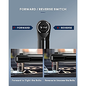 GCCSJ 3/8" Cordless Ratchet Wrench, 18V Cordless Ratchet Wrench, Electric Wrenches 45 FT-lbs 400RPM Electric Ratchet Wrench Set with 2 PCS 2000 Ah Lithium-Ion Battery, 7 Sockets and Charger