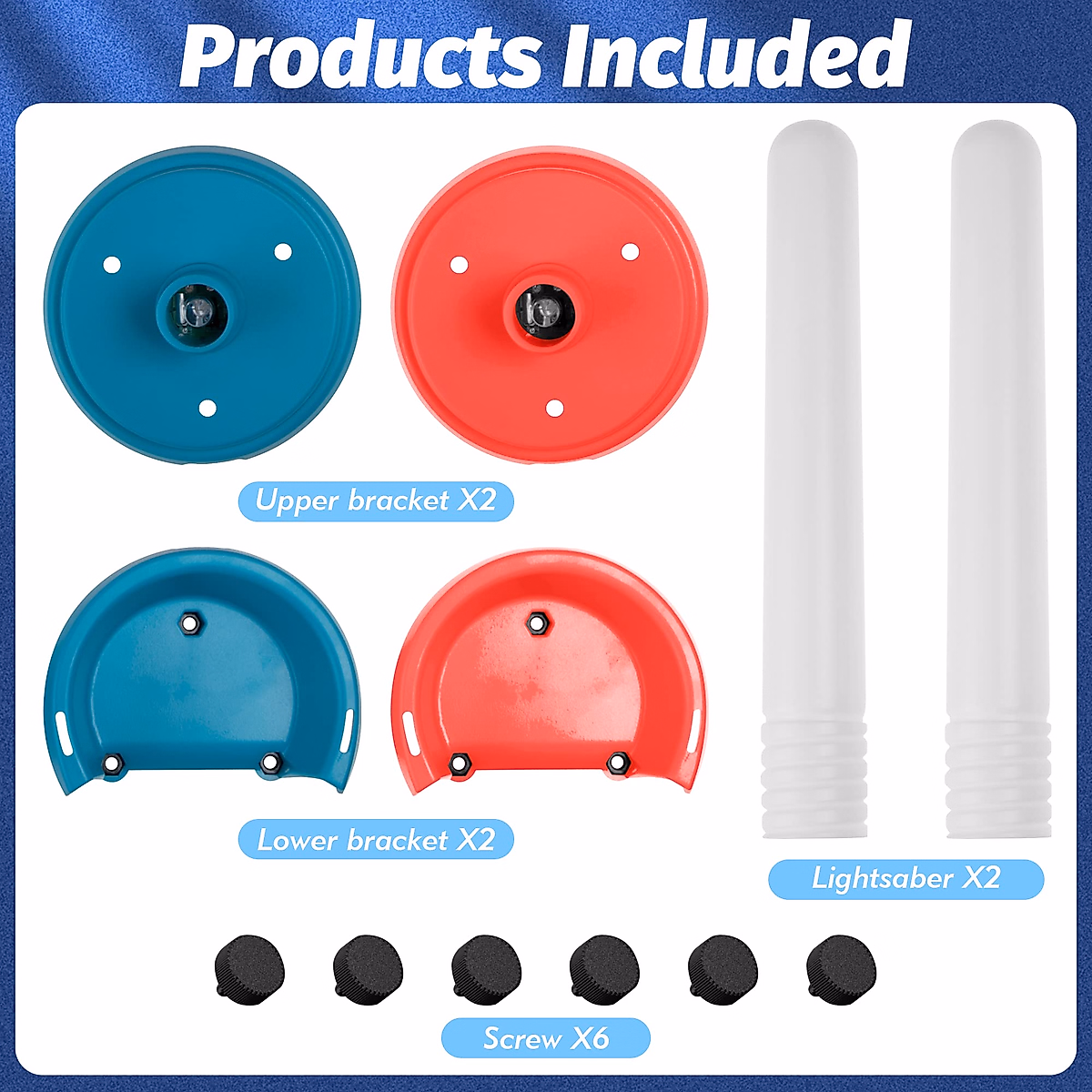 Ermorgen Beat Saber Extension Grips Compatible for Quest 2, Lighting Dual Handles VR Controller Accessories for Enhanced Gaming Experience