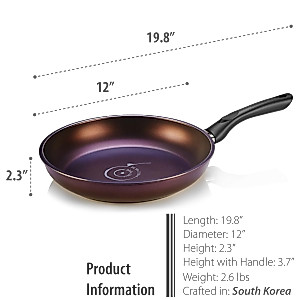 TECHEF - Art Pan Collection, 12-in Nonstick Frying Pan, Made in Korea (Frying Pan 12-in)