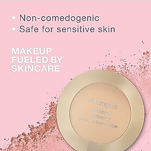 Neutrogena Mineral Sheers Compact Powder Foundation, Lightweight & Oil-Free Mineral Foundation, Fragrance-Free, Classic Ivory 10,.34 oz (Pack of 2)