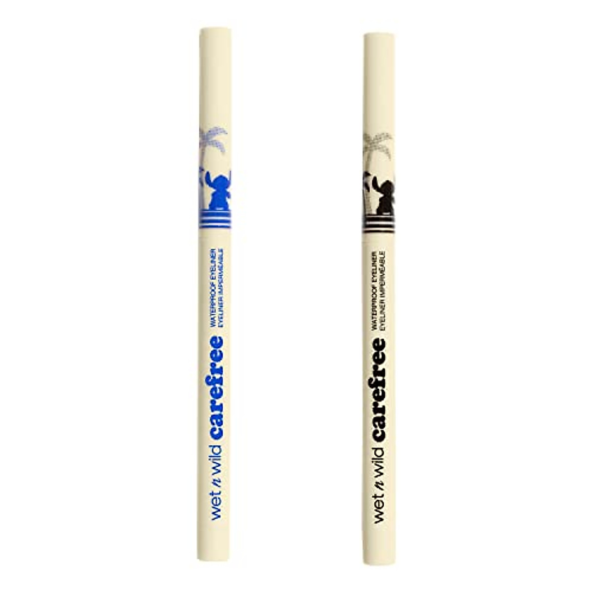 wet n wild Disney Lilo And Stitch Carefree Waterproof Eyeliner 2-Piece Set, Black And Blue, 16-Hour Wear