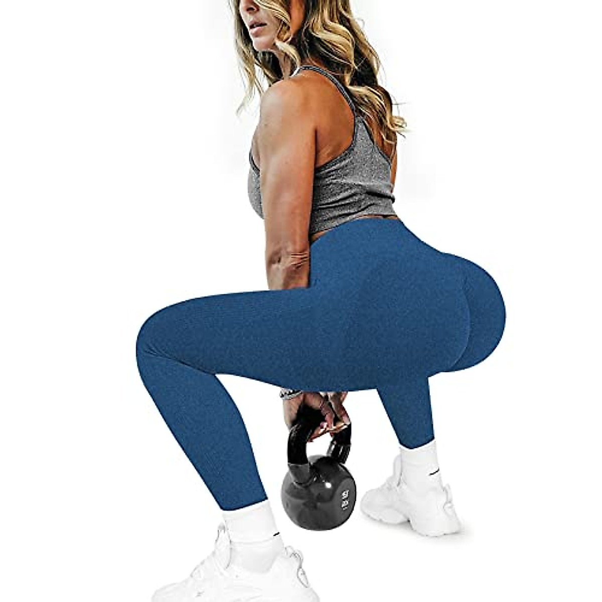 GILLYA Scrunch Butt Leggings for Women,Seamless High Waisted Yoga Pants 4 Way Stretch, Squat Proof Gym Workout Leggings for Women Tummy Control