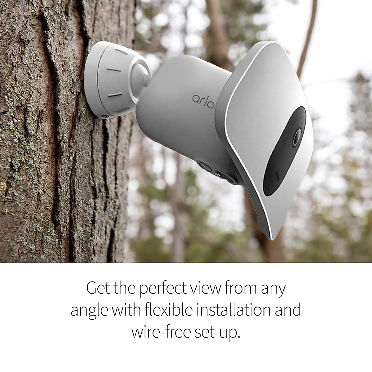 Arlo Pro 3 Floodlight Camera - Wireless Security, 2K Video & HDR, Color Night Vision, 2 Way Audio, Wire-Free, Direct to WiFi No Hub Needed, 160° View, Works with Alexa, White - FB1001