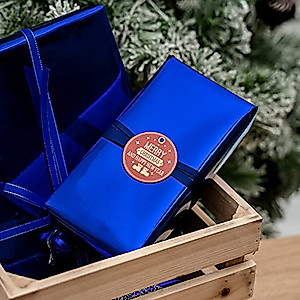 RUSPEPA Royal Blue Metallic Wrapping Paper - Solid Color Paper Perfect for Wedding, Birthday, Christmas, Baby Shower - 17 Inches X 32.8 Feet