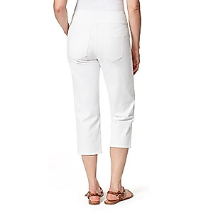 Gloria Vanderbilt Women's Amanda Pull on Capri, Vintage White, 10 Petite