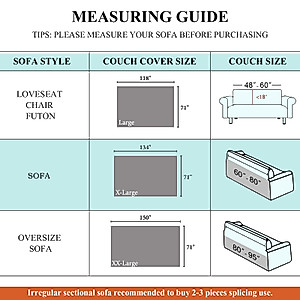 STACYPIK Waterproof Beige Sofa Cushion Covers Dog Couch Cover for 3-4 Cushion Couch Water Resistant Slipcover Furniture Protector Non-Slip Pet Protector Cover Leak Proof Couch Cover-71X134IN