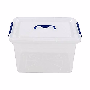 Pekky 12 L Plastic Toys Storage Containers with Lid, Clear Bin Latching Box, Set of 1