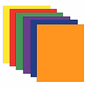 4 Pk, Bazic 2-Pocket Portfolios, Assorted Colors