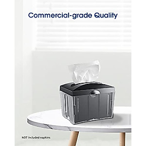 Tabletop Napkin Dispenser, Commercial Paper Napkin Dispensers, Black, 8" x 6.1" x 6.5", CHUANGDIAN
