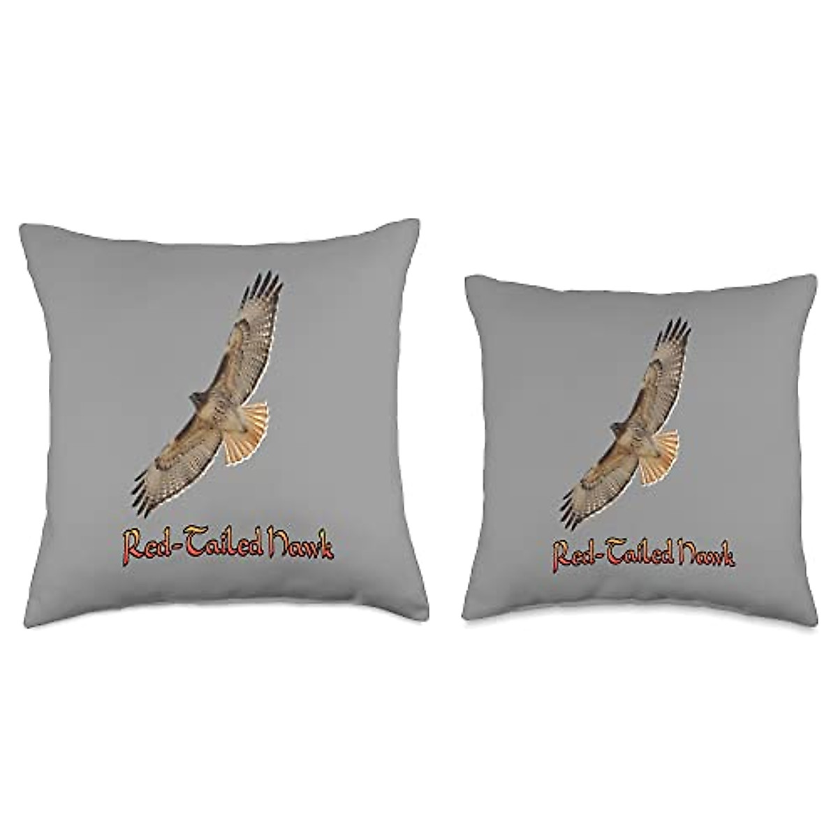 Red-Tailed Hawk Tees Red-Tailed Hawk Throw Pillow, 16x16, Multicolor