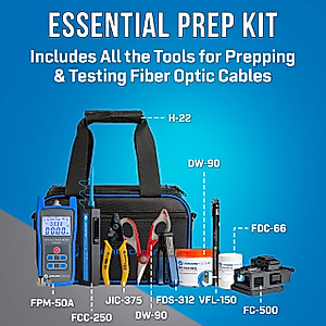 Jonard Tools TK-185 FTTH Prep Kit w/ Power Meter, Fiber Cleaver, VFL, and More