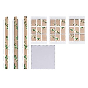 Removable Adhesive Strips for Privacy Screen Replacement Set of Holder Tabs，Plastic Slide Mount Holder Tabs for Laptop or Computer Monitor Privacy Filter with a Cleaning Cloth by Baffo