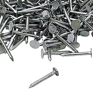 (250 Pack) 1-1/4-Inch Galvanized Roofing Nails Professional Grade - Used to fasten roofing felt, asphalt singles & insulation board (250)