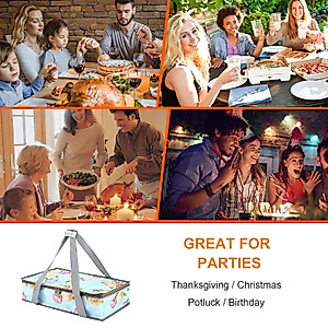 QEES Casserole Carrier For Hot or Cold Food,Casserole Carrier,Pie Carrier,Casserole Dish With Lid and Carrying Case,Insulated Casserole Food Carrier For Travel Party Picnic,Pioneer Woman Dish Carrier
