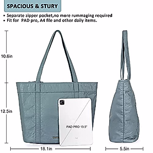 Montana West Tote Shoulder Bag for Women Vegan Leather Western Hobo Bags Ladies Top Handle Handbags Vintage Purses with Zipper Hazy Blue MCW-116JEAN